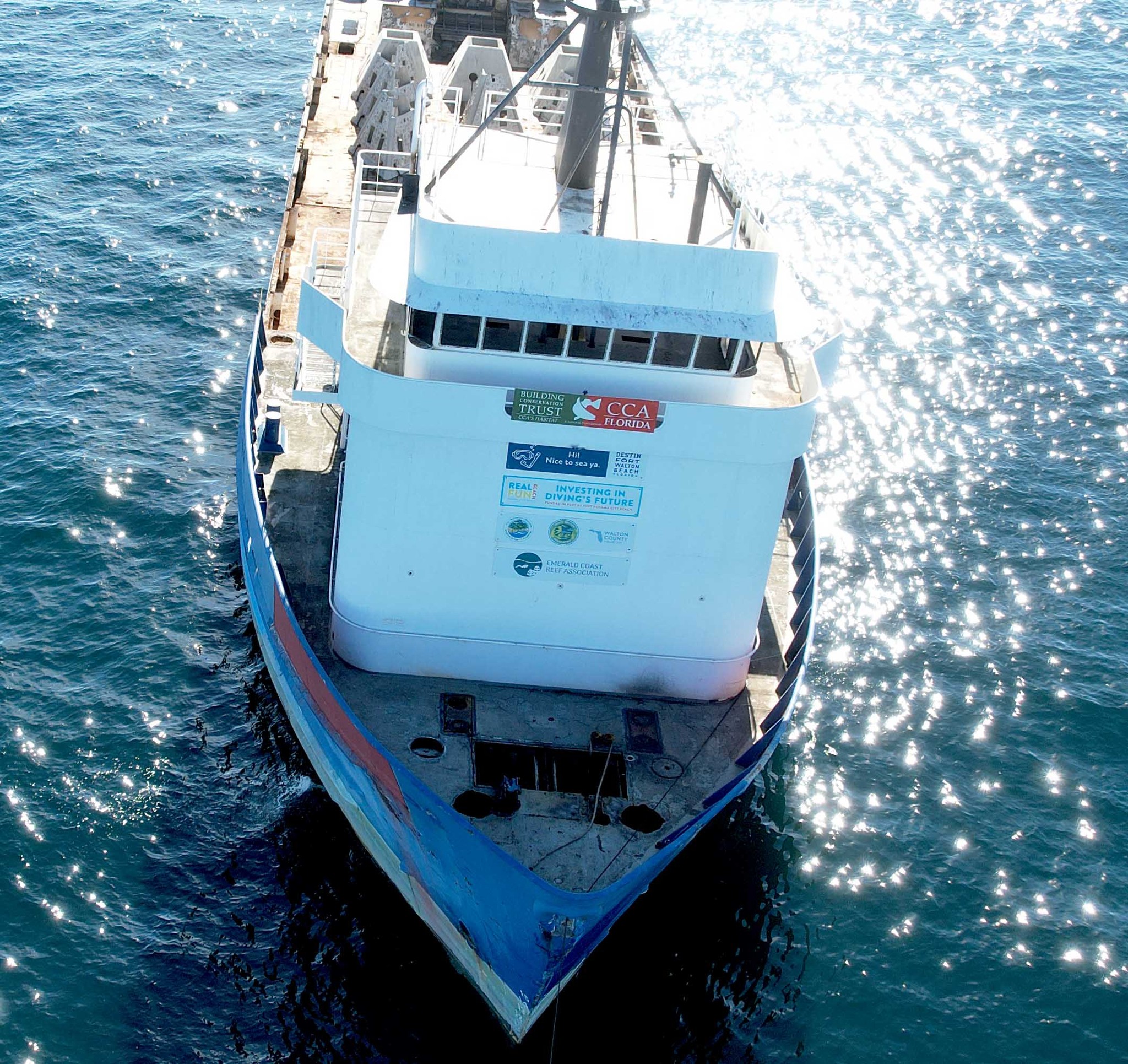 30a TV News Large Research Vessel deployed as Artificial Reef
